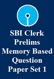 SBI Clerk Prelims 2020-Memory Based Paper Set-1