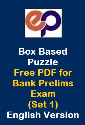 Box Based Puzzle Free PDF for Bank Prelims Exam Set 1 English Version