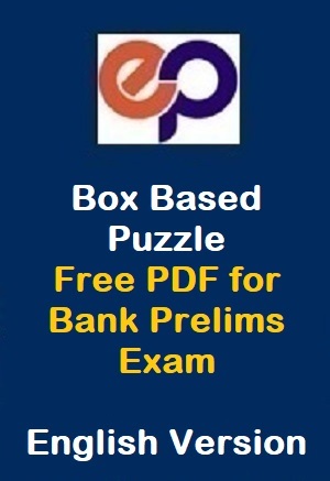 Box Based Puzzle Free PDF for Bank Prelims Exam Set 3 English Version
